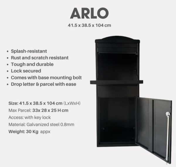 Arlo Large Parcel Delivery Letter Drop Box CP09